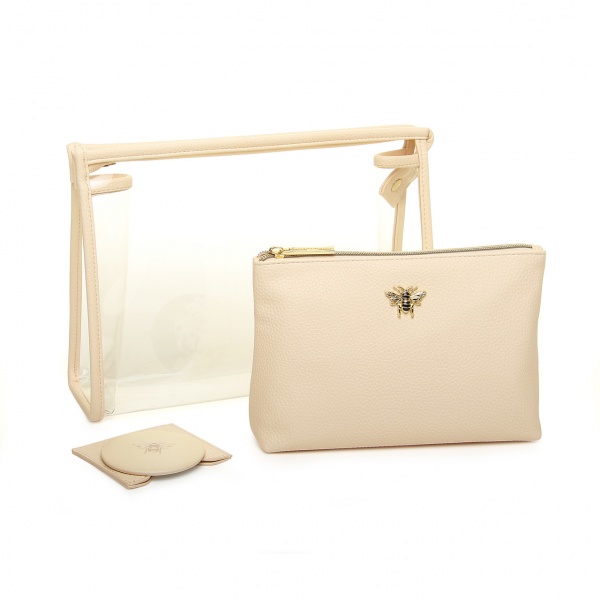 Alice Wheeler Cosmetics Makeup Bags Set Luxury Collection - Cream ...